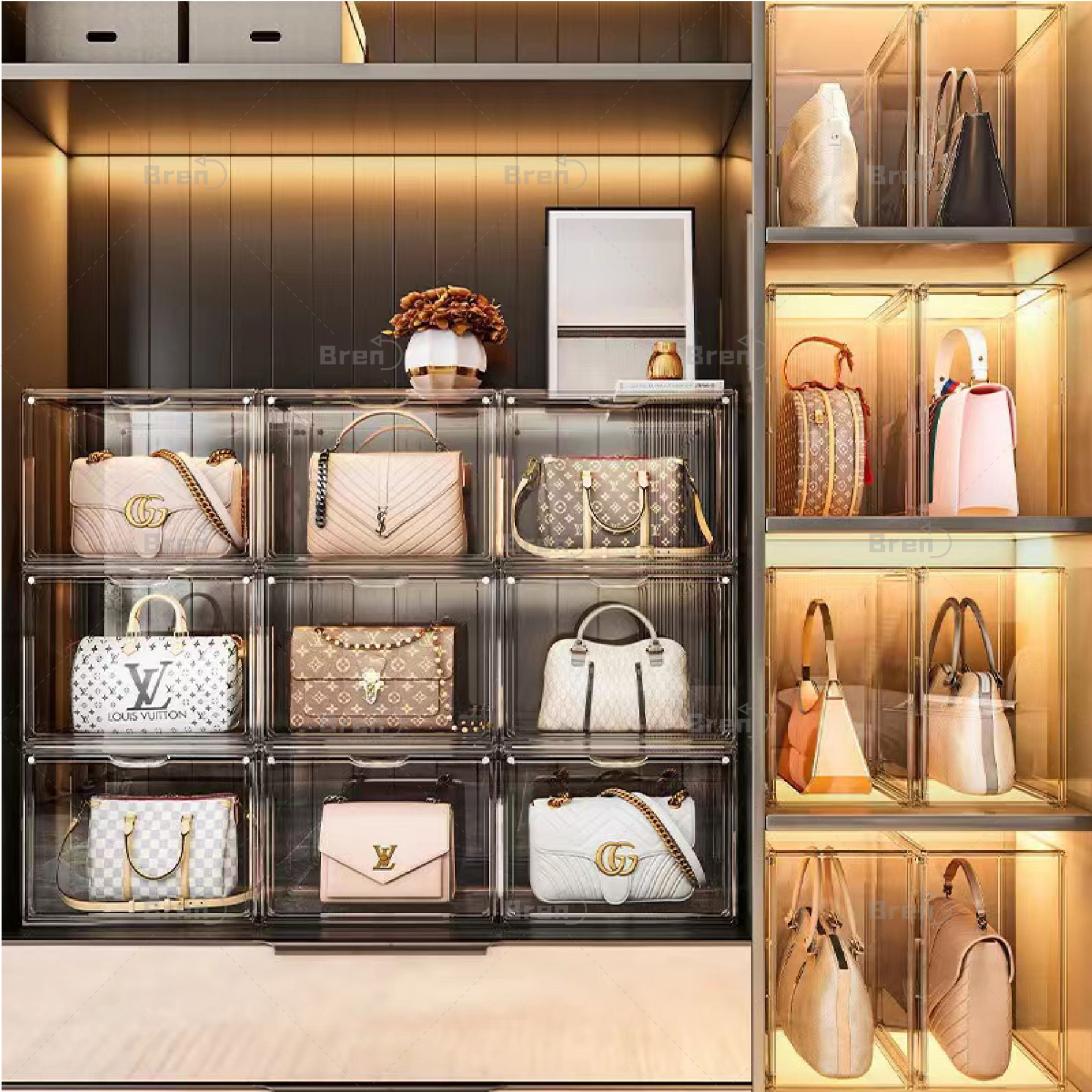 Bren Acrylic Bag Storage Oragnizer Toy Display Case Transparent Box ...