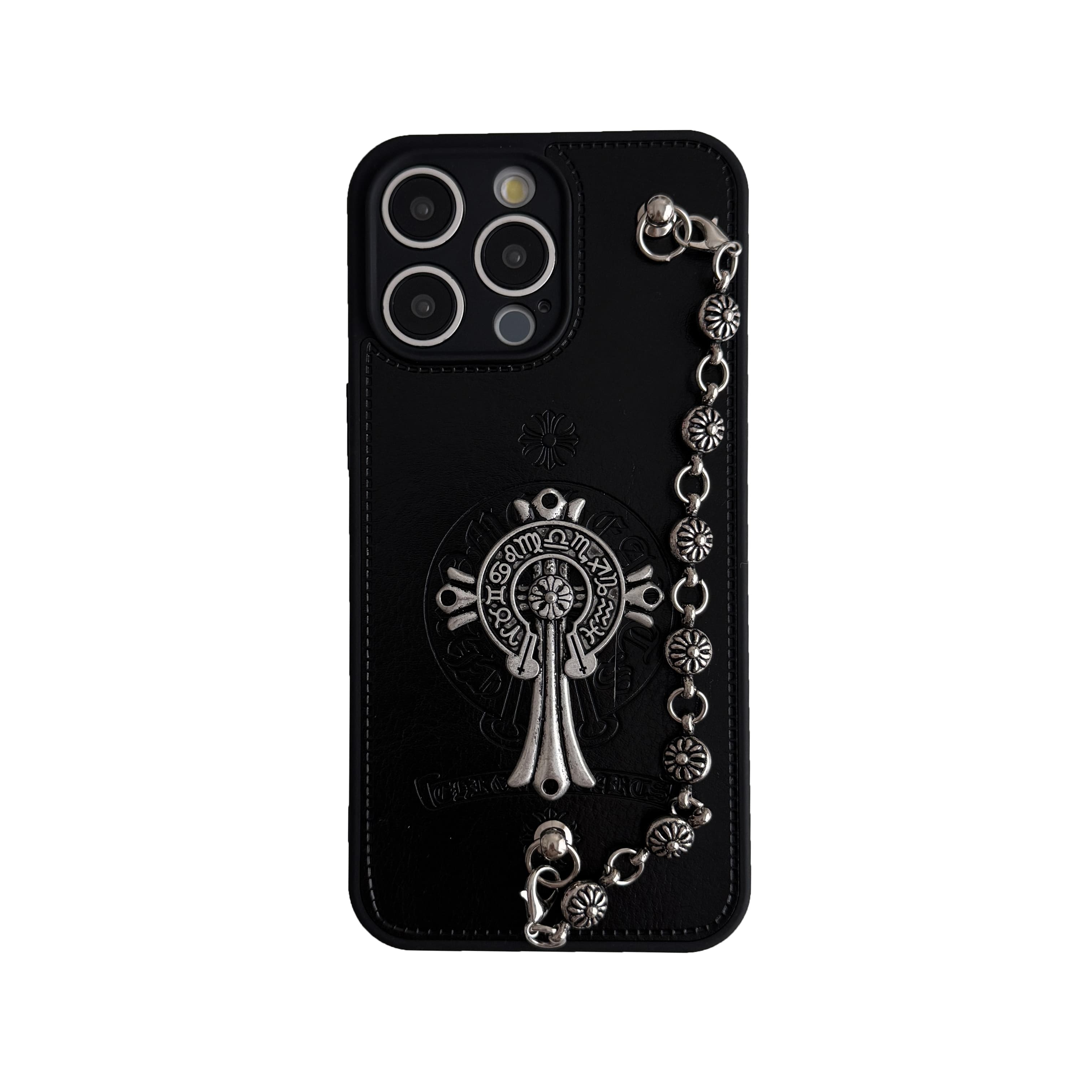 Chrome Soft Leather silver jewelry Bracelet DIY phone cases for iphone ...