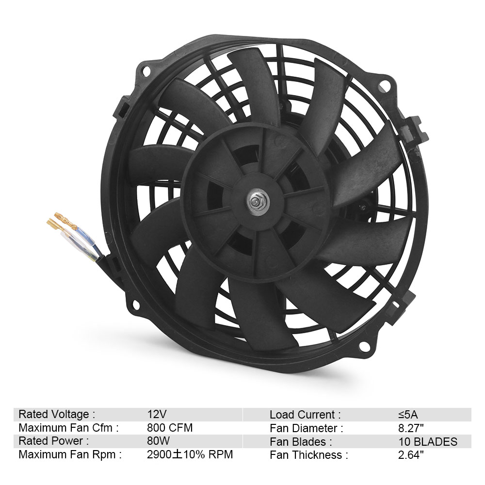 7/10/12/14 Inch 12V 80W 2100RPM Car Air Conditioning Electronic ...