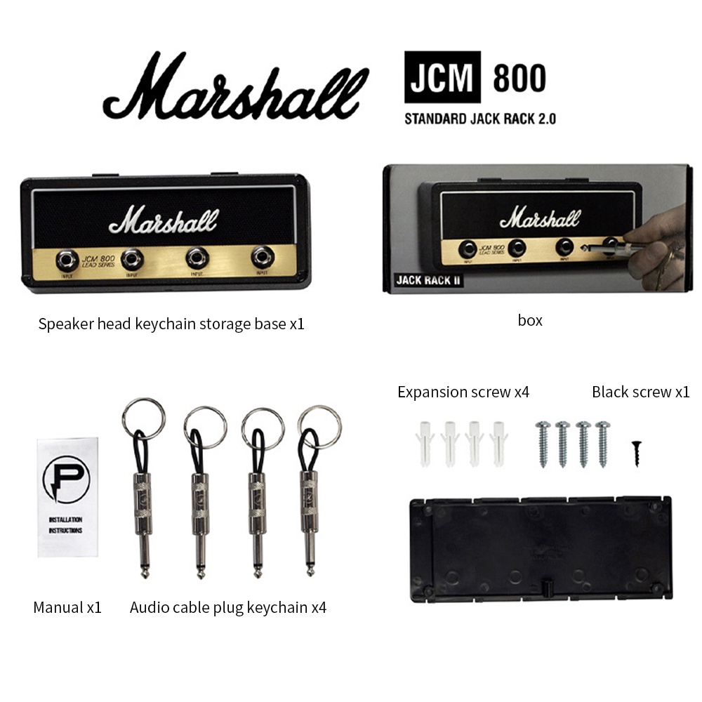 Wall Mounted Key Organizer 4Key Storage Pluginz Guitar Plug Keychain ...