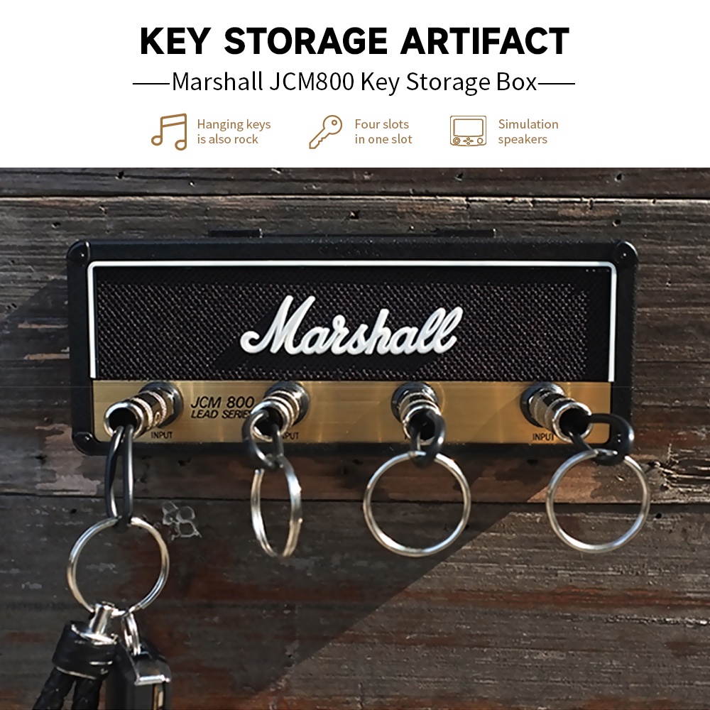 Wall Mounted Key Organizer 4Key Storage Pluginz Guitar Plug Keychain ...