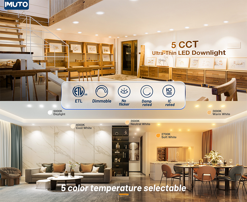 IMUTO Bright Pin Lights Ceiling Led Tri Color Recessed Downlight ...