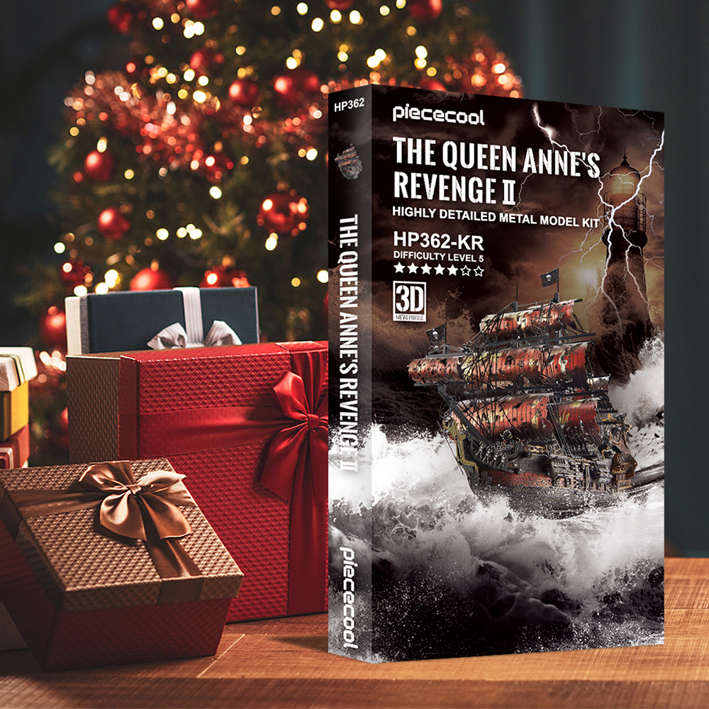 Piececool 3D Metal Model Kit The Queen Anne's Revenge Pirate Ship DIY ...