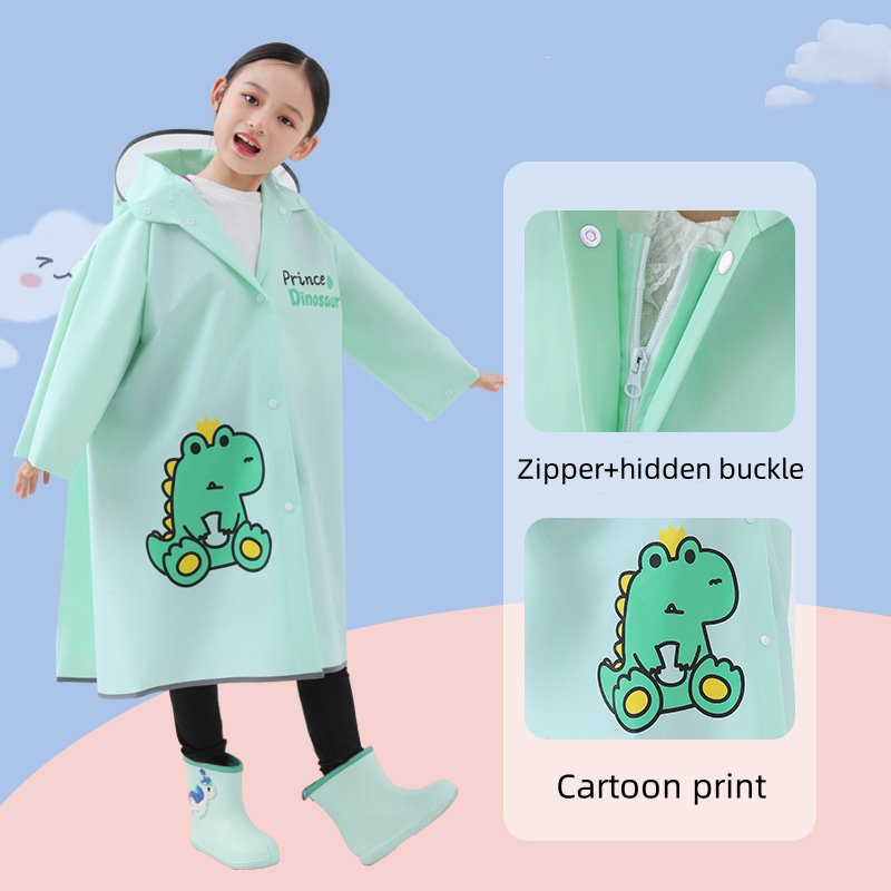 OUTDOORMORE Carton Raincoat For Kids Kids Raincoat Waterproof Cloth Raincoat Backpack Rain ...