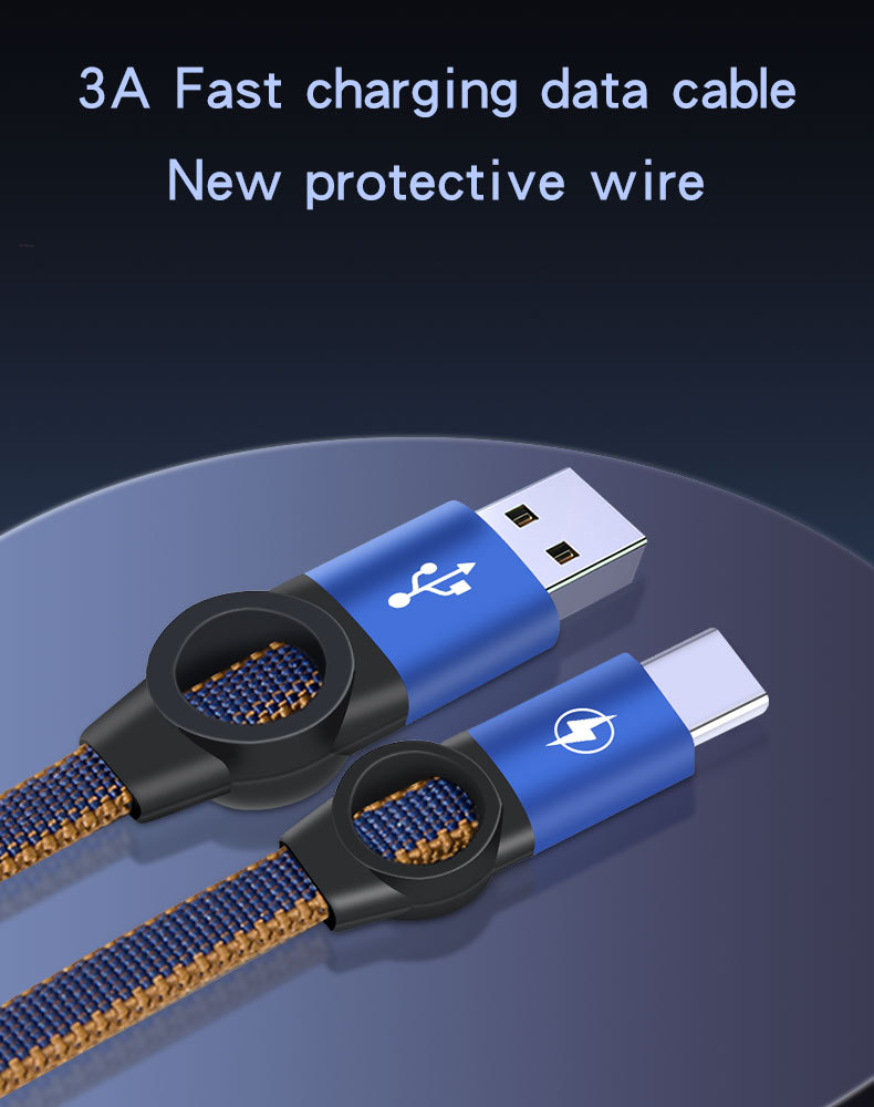 Ferris Wheel Charging Cable For ios Micro Type C Braided Flat Fast ...