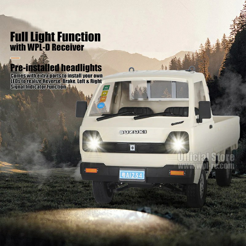 【Ready stock】WPL D-14 D14 1/10 RTR Full Scale 2.4G Rear Drive Drift RC ...