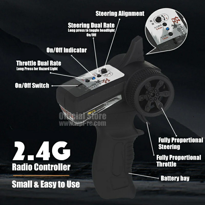 【Ready stock】WPL D-14 D14 1/10 RTR Full Scale 2.4G Rear Drive Drift RC ...