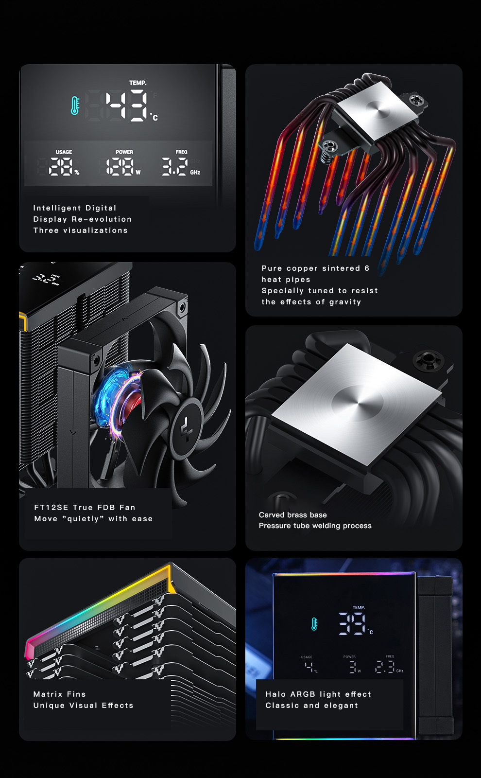 Deepcool AK620 Digital Pro / Digital / Standard / White / Zero Dark CPU ...