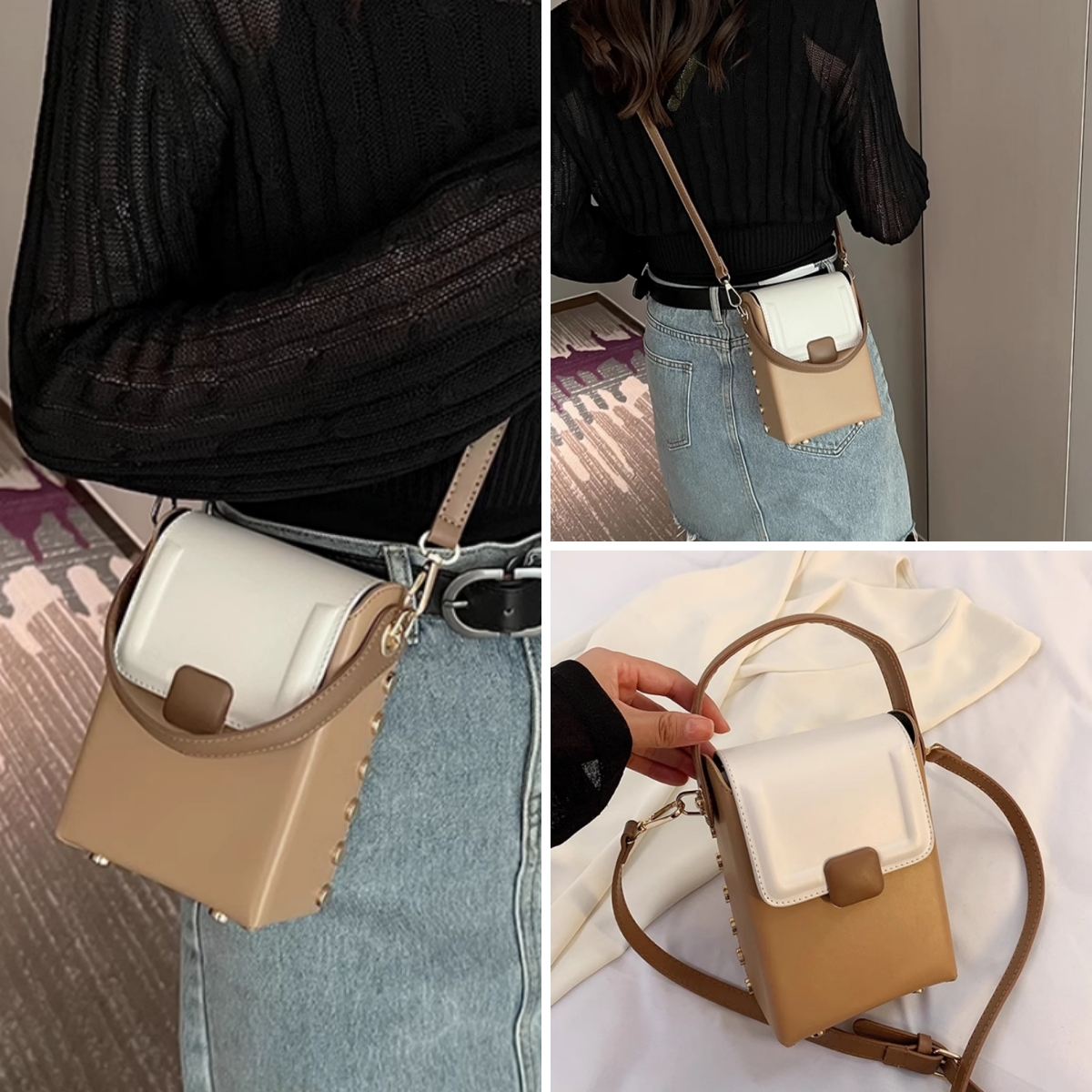 【Carin&Katia】Bag pack for women Cellphone Bag Small Square Bag One ...