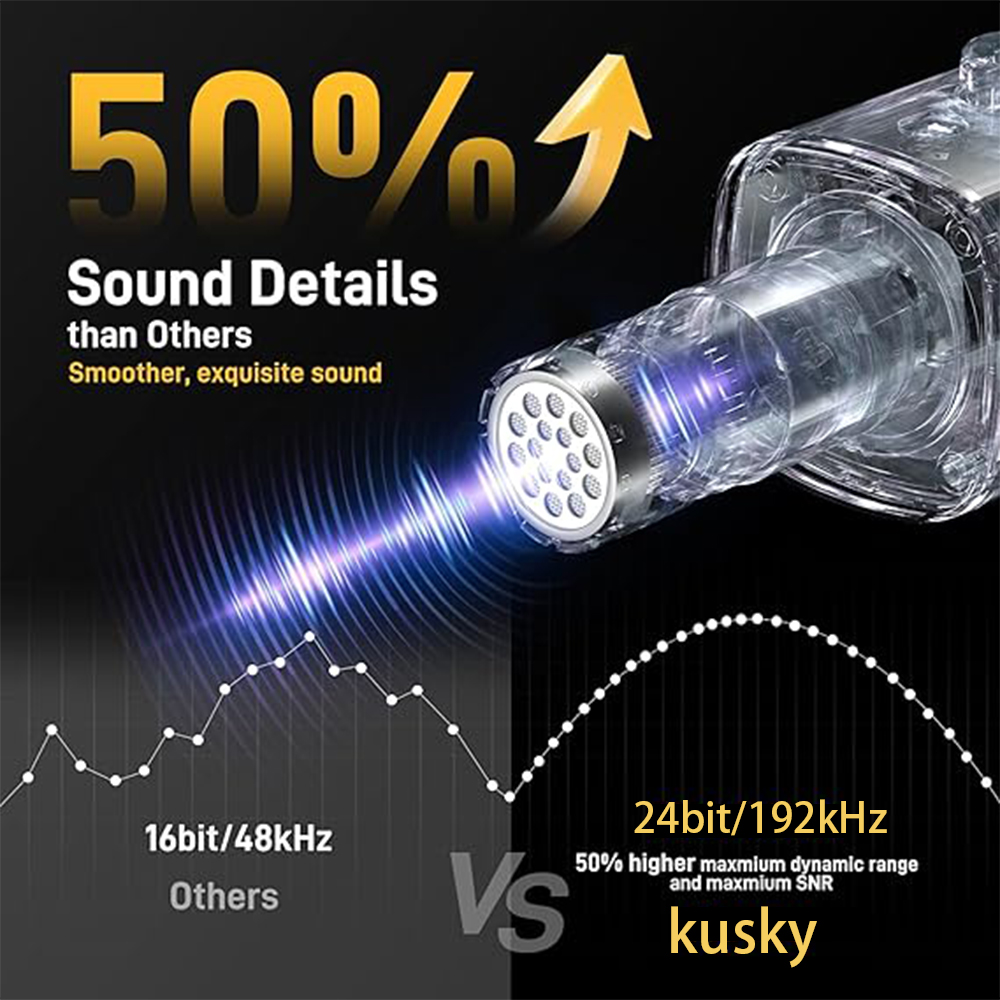 Kusky FS200 Dynamic Microphone USB/XLR Dual Mode Mic RGB USB Gaming Mic ...