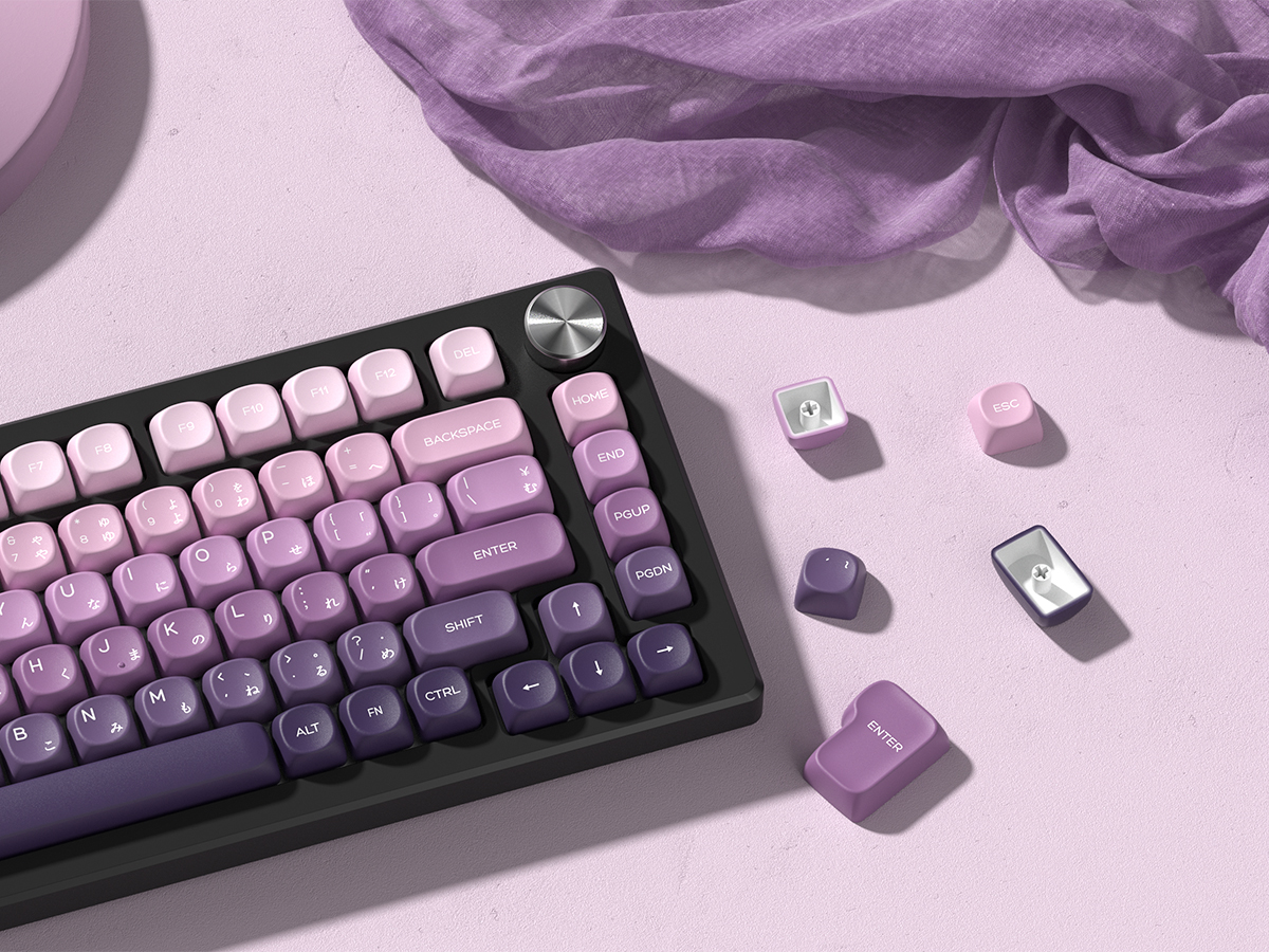 WOMIER PBT Keycaps 134 Keys MOA Profile Japanese Style Dye-Sublimation ...