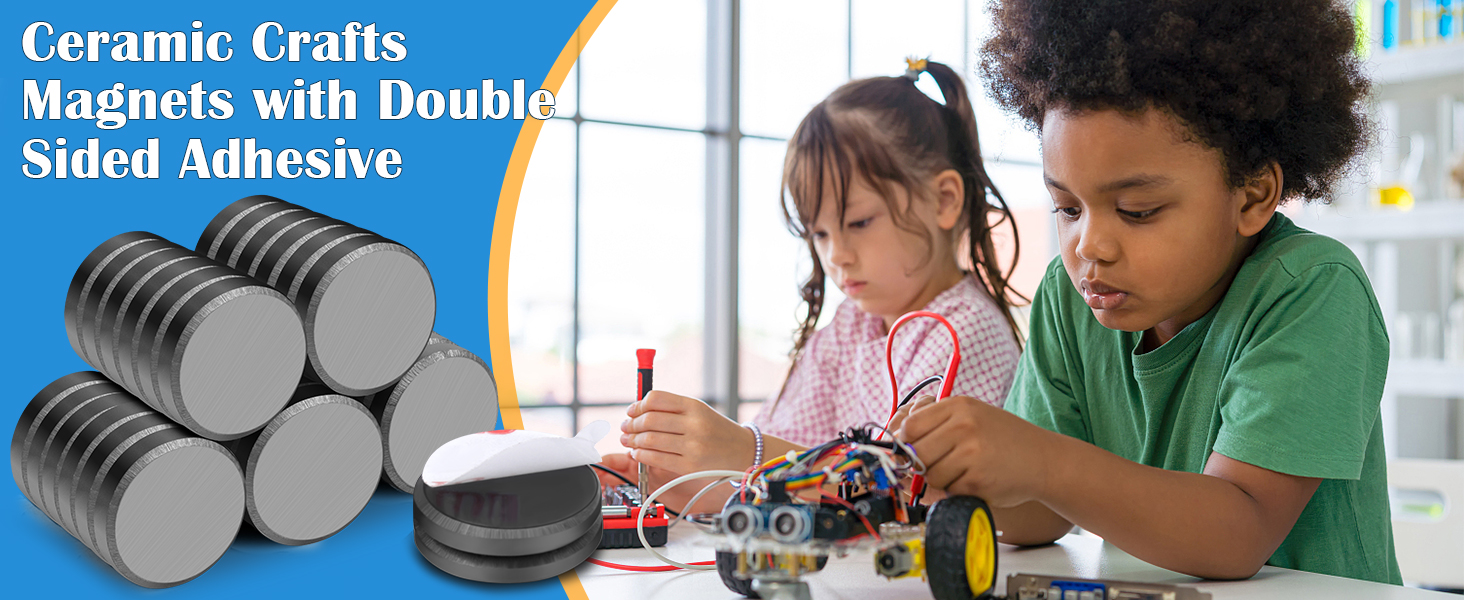 Round Circle Magnets with Double-Sided Adhesive, Small Magnets Perfect ...