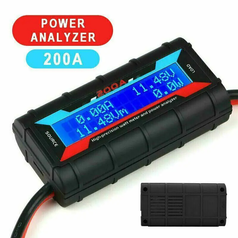 200A LCD Digital Power Analyser High-precision Amp Watt Meter RC ...