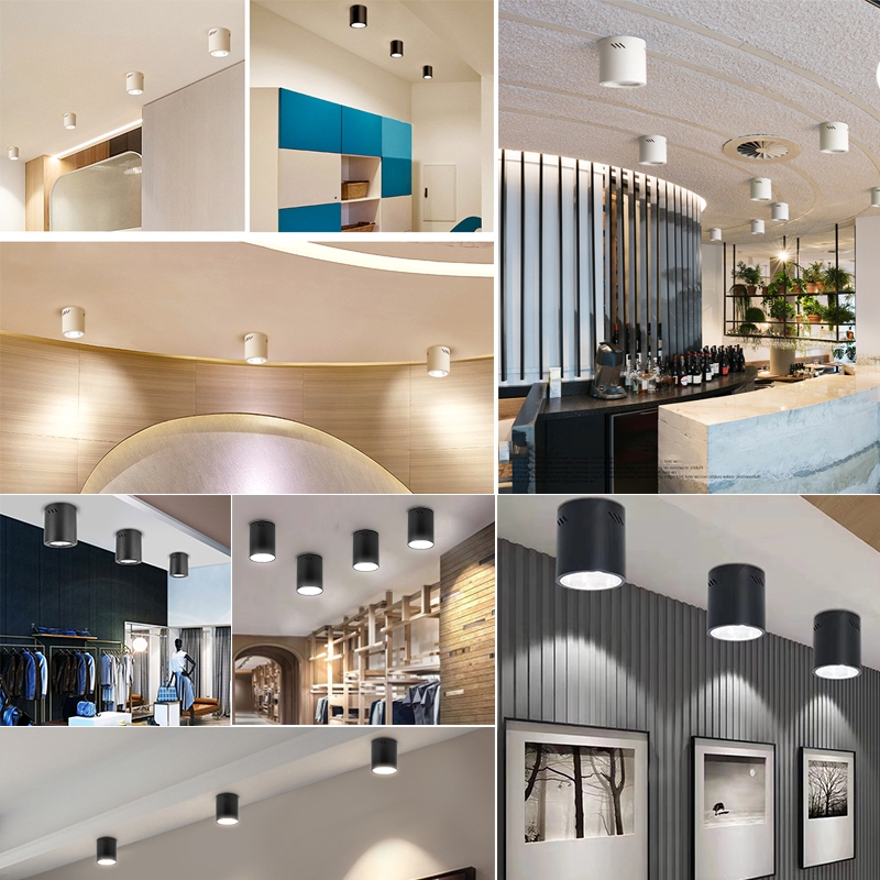 Replaceable E27 Bulb Downlight Tri-color Led Pin Lights Spot Light ...