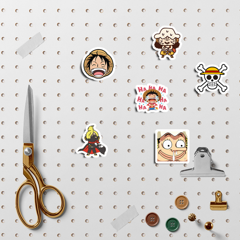 100 Pieces One Piece Cartoon Stickers Luffy Sanji Solo Chopper Cartoon ...