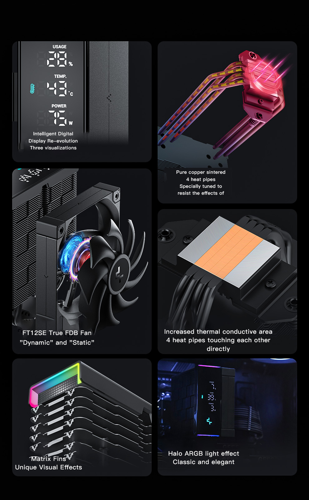 Deepcool AK400 Digital Pro / Digital / Standard / White / Zero Dark CPU ...