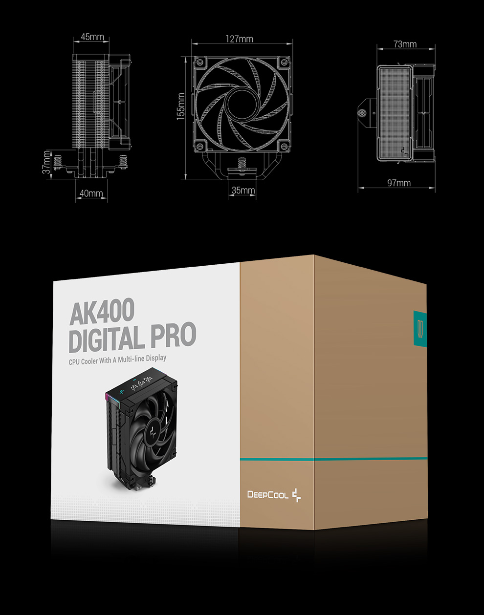 Deepcool AK400 Digital Pro / Digital / Standard / White / Zero Dark CPU ...