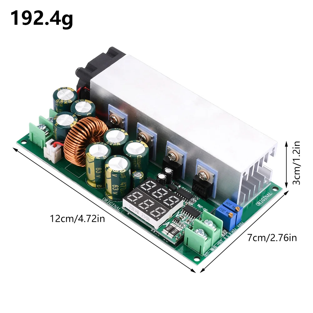 DC-DC High Power 600W Adjustable Step-down Power Supply Module With Fan ...