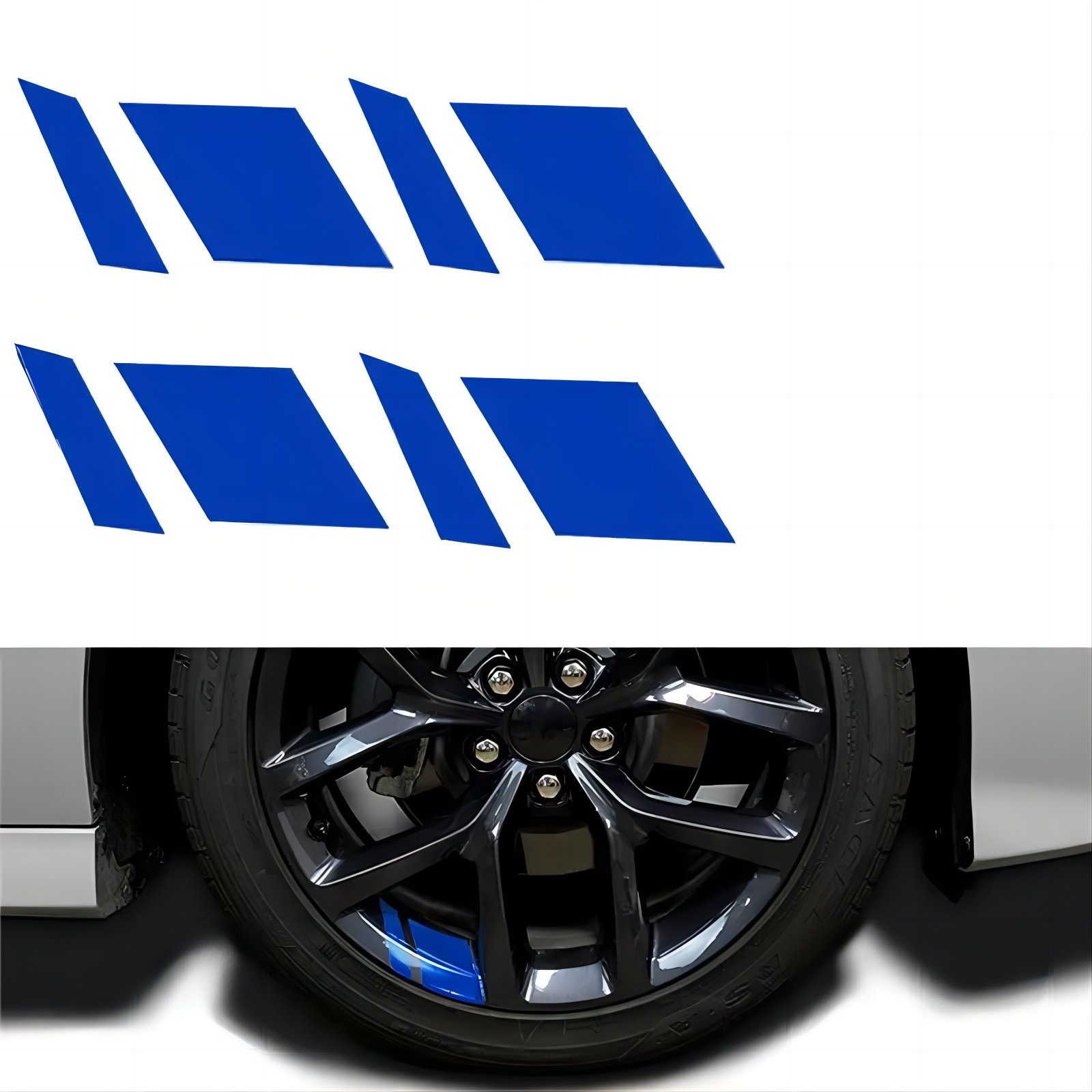 4pcs High Visibility Reflective RV Wheel Rim Sticker - Easy to Apply ...