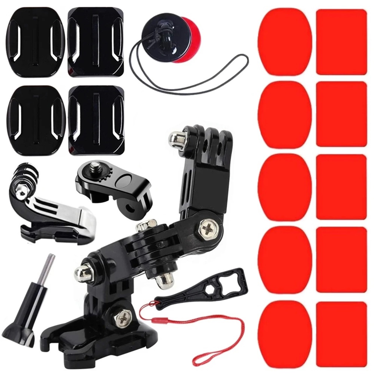 Motorcycle Helmet Mount Kit for Action Cameras Accessories Kit 4 Ways ...