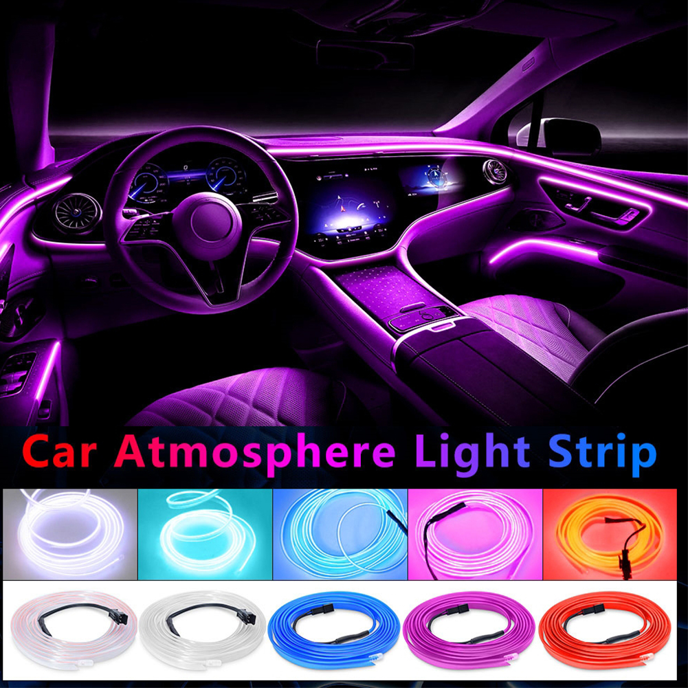 3M/5M Car Interior Atmosphere Light Strip Car LED Decorative Strip Auto ...