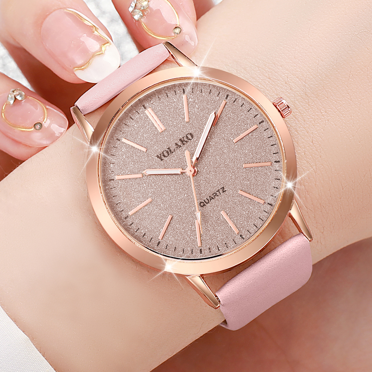 3PCS/Set Fashion Women's Watches Casual Leather Band Analog Quartz ...