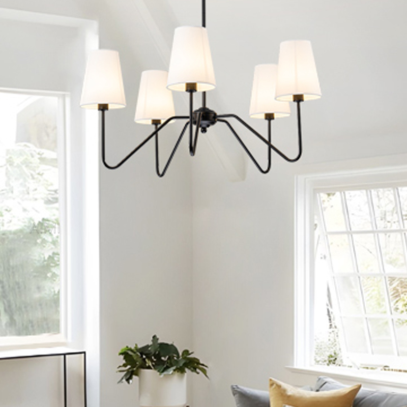 AIMI American Country Style Pendant Light With White Lampshade Dining ...