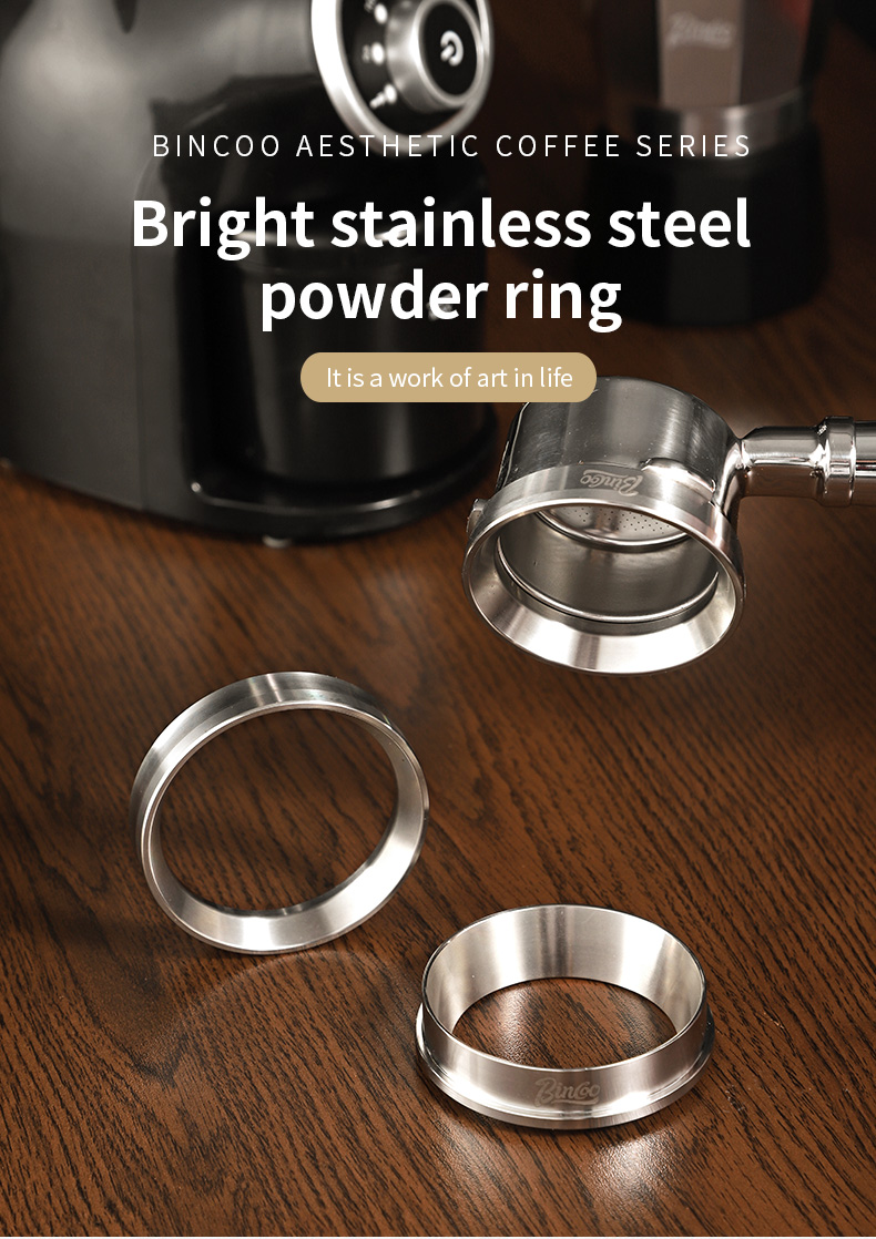 BINCOO Coffee Machine Handle Powder Receiving Ring Stainless Steel ...