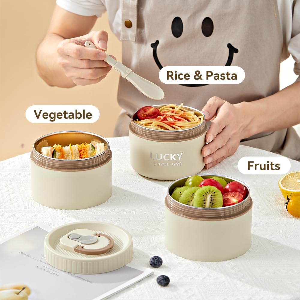 Stainless Steel Insulated Lunch Box Portable Home Insulated Meal Box ...