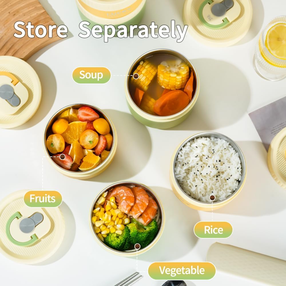 Stainless Steel Insulated Lunch Box Portable Home Insulated Meal Box ...