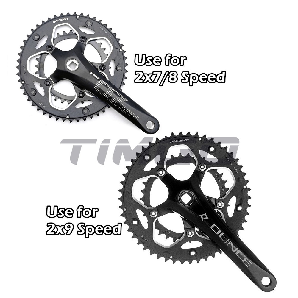 Prowheel Ounce Road Bike Folding Bike 2×7/8/9 Speed Crankset 50-34T ...