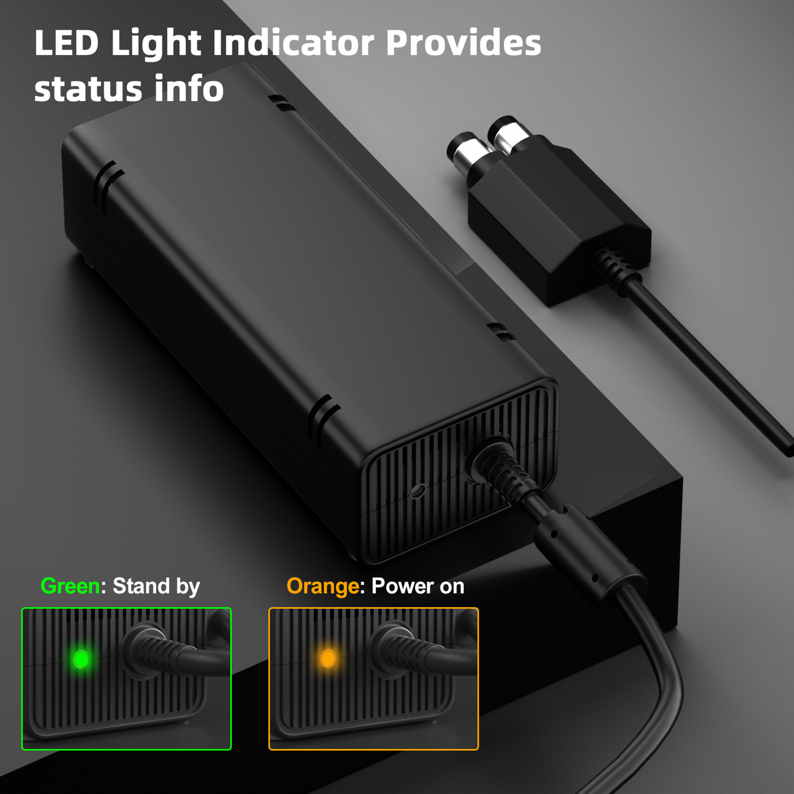 AC Adapter for Xbox 360 Slim, Power Supply with Cord Replacement ...