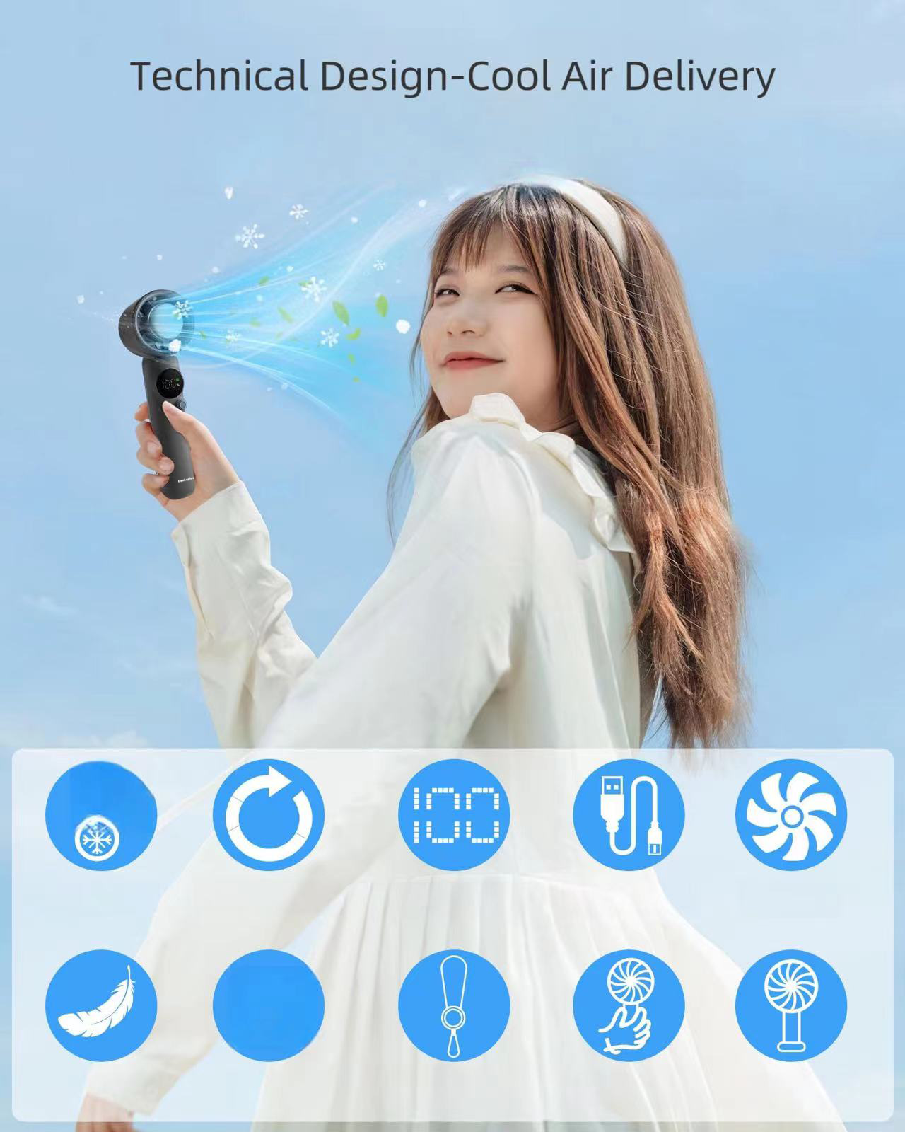 【Limited Time Offer】 Tiankeplus Turbo Fan 6000mAh Rechargeable Mini ...