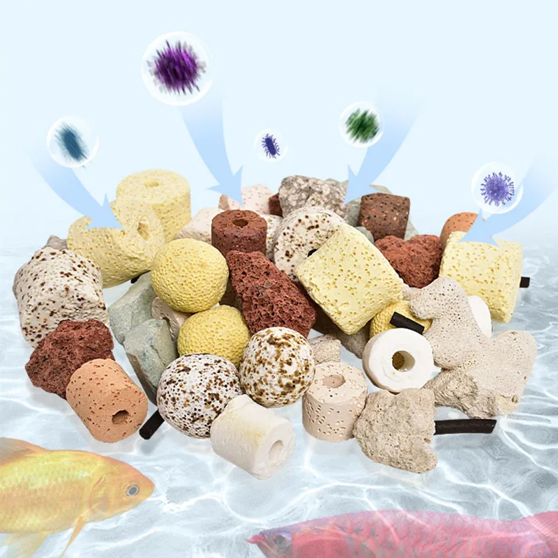 12 in 1 Aquarium filter media 500g Ceramic ring Fish tank Filter ...