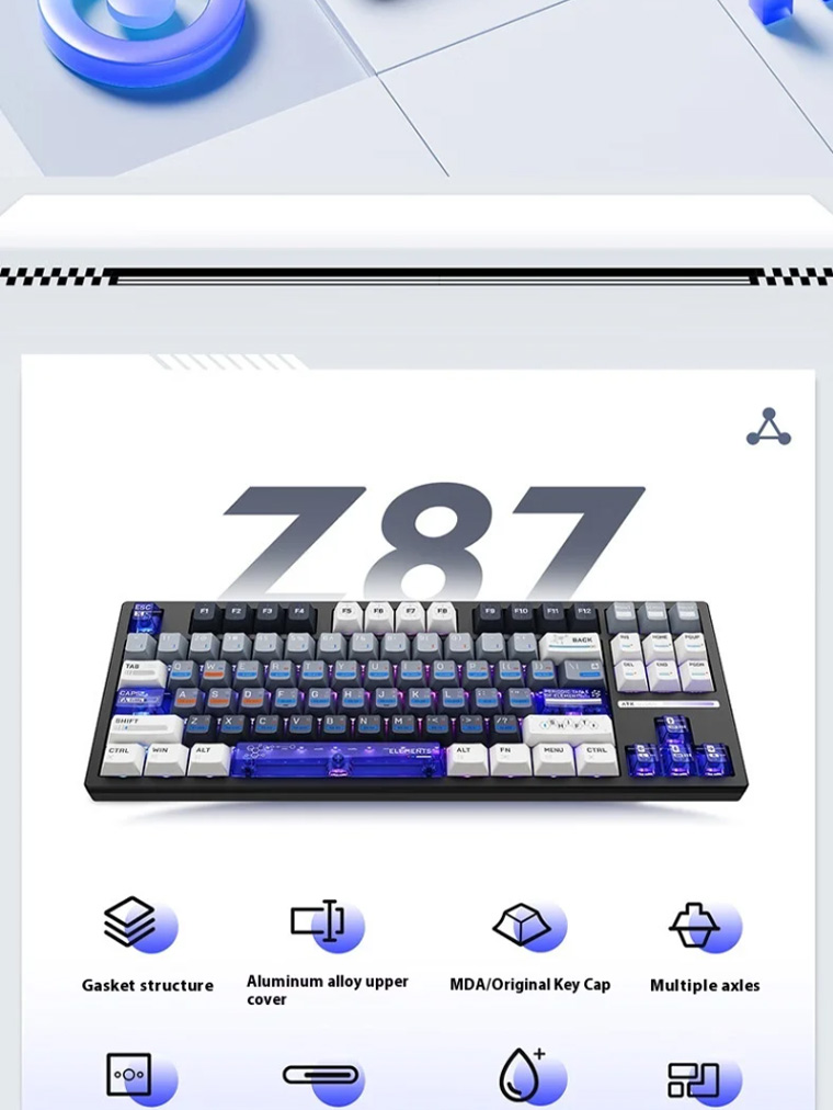 ATK Z87 PRO three mode semi aluminum mechanical keyboard, customized ...