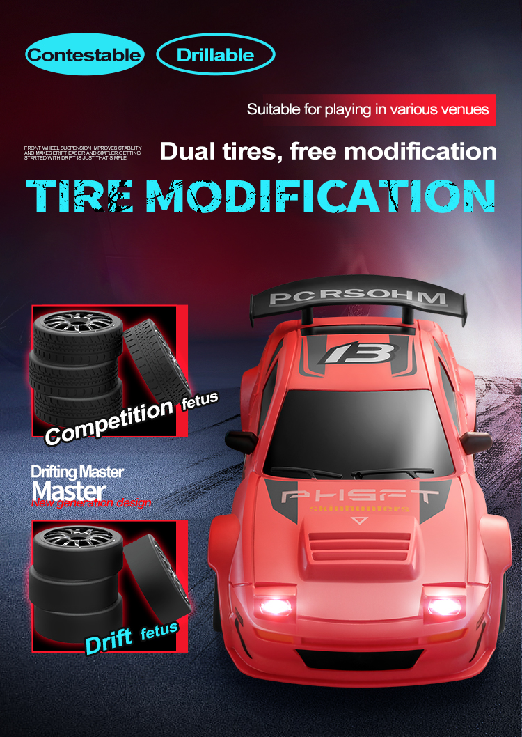 4WD RC 1/24 Drift Racing Car Toy GTR AE86 Car Model Ford Mustang Sport Style Car Remote Control ...