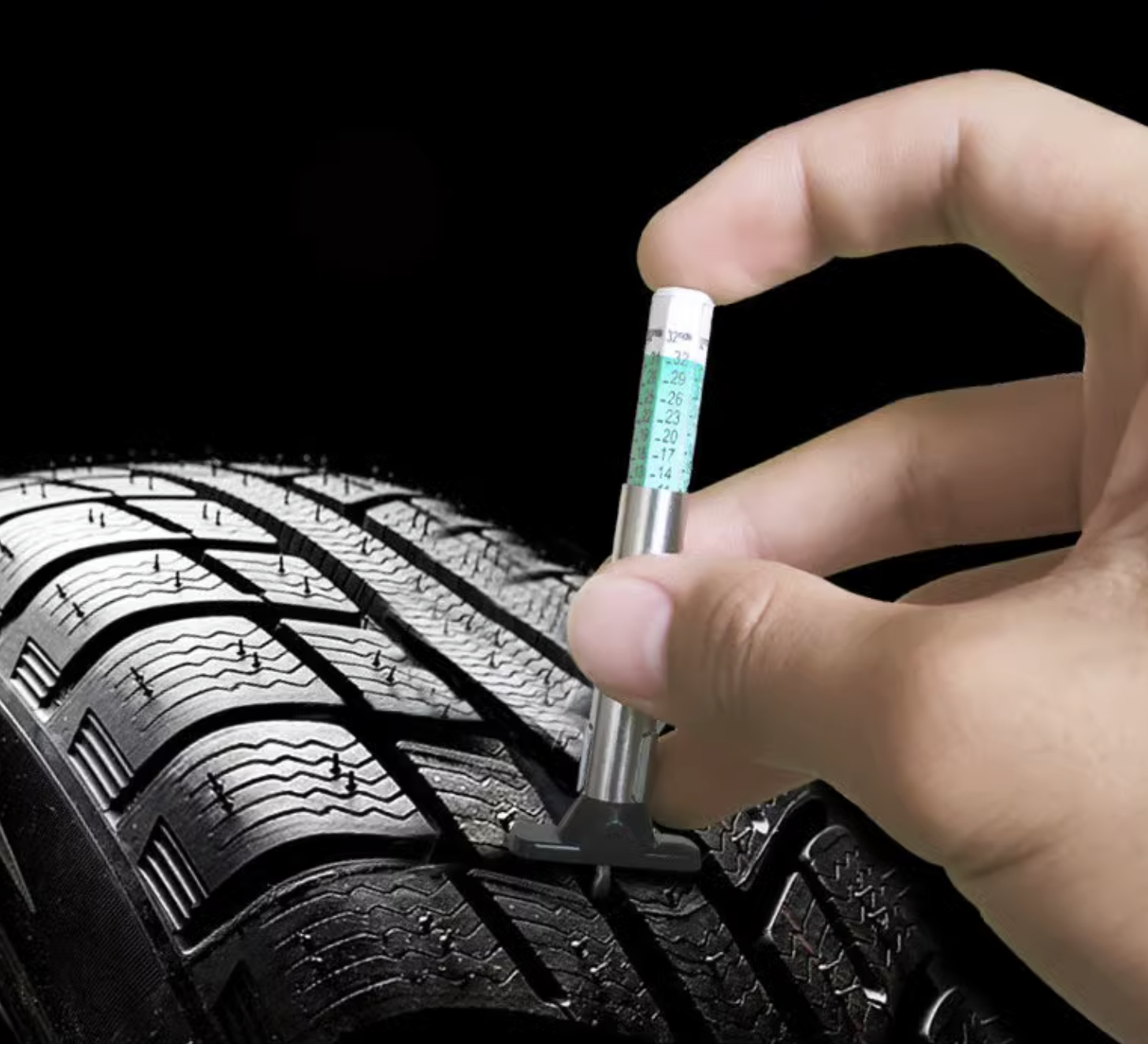 Car Tyre Measuring Pen ，Tire Tread Pen Depth Gauge，Automobile Tire Test ...