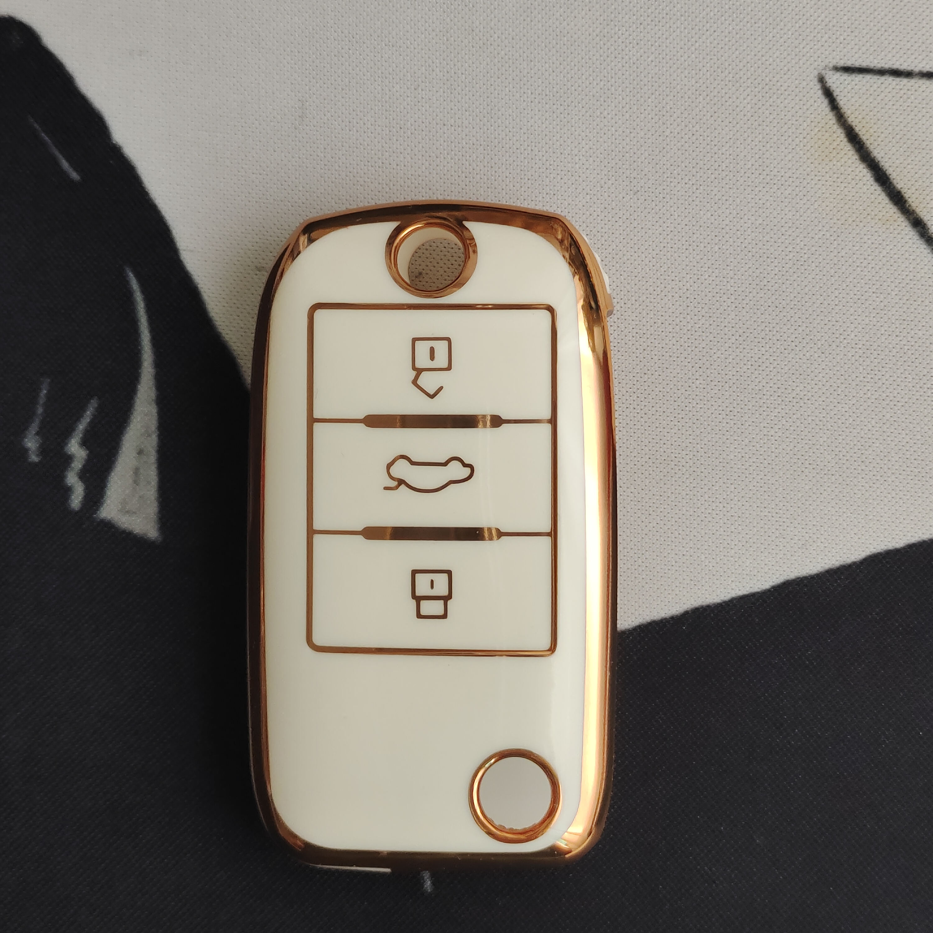 MG5 MT car smart key case MG EP MG ZS key cover MG gold edge keychain ...