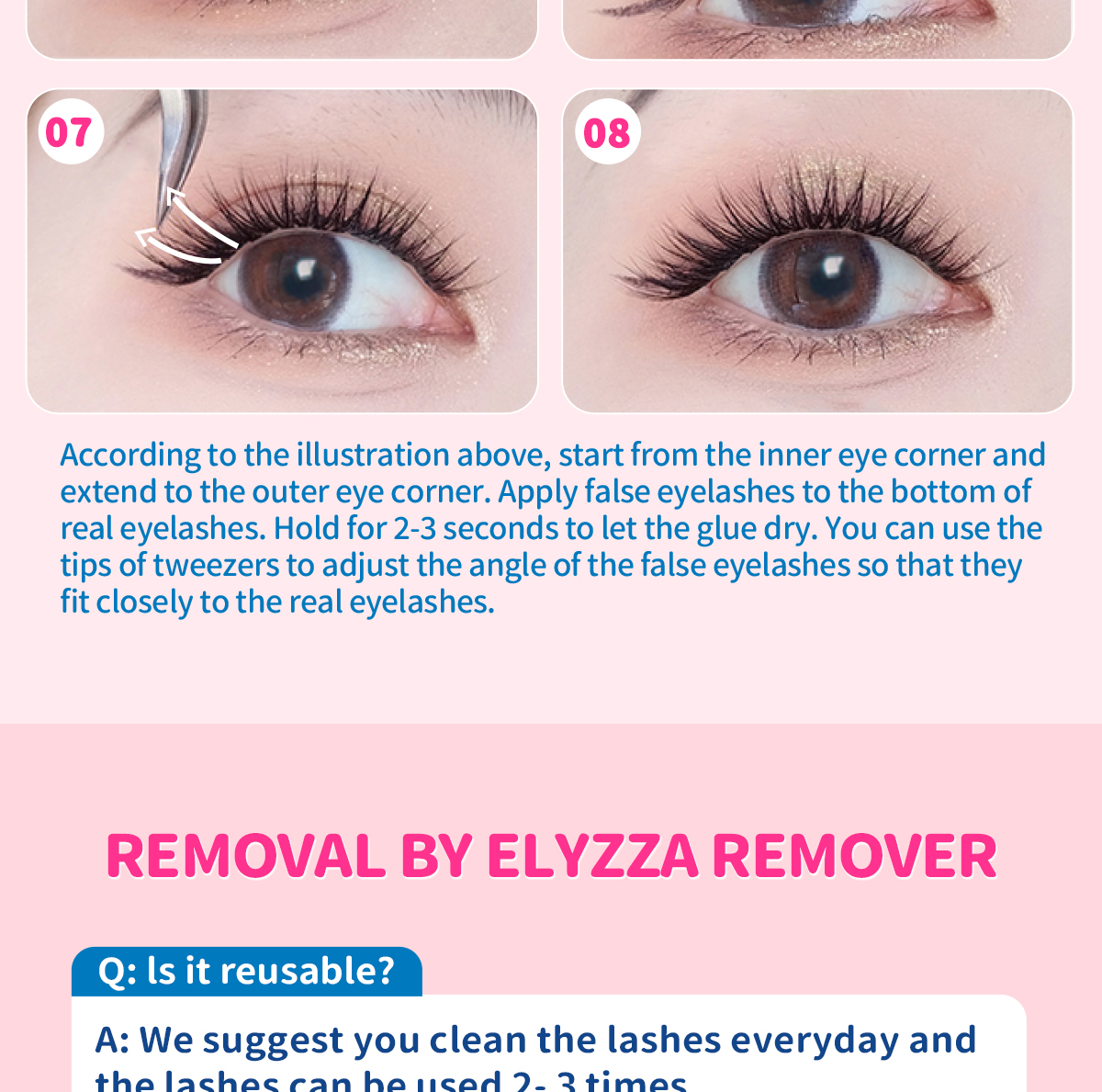 Elyzza Gemini&Crown Eyelash Extension 4IN1 Lash Bond Length 11-13mm C ...