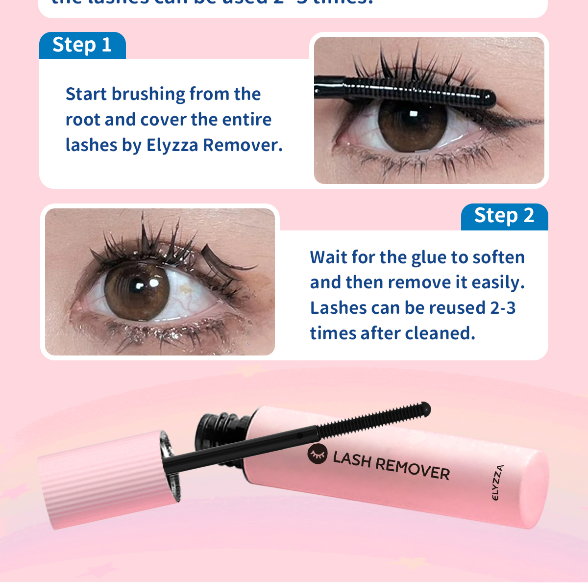 Elyzza Gemini&Crown Eyelash Extension 4IN1 Lash Bond Length 11-13mm C ...