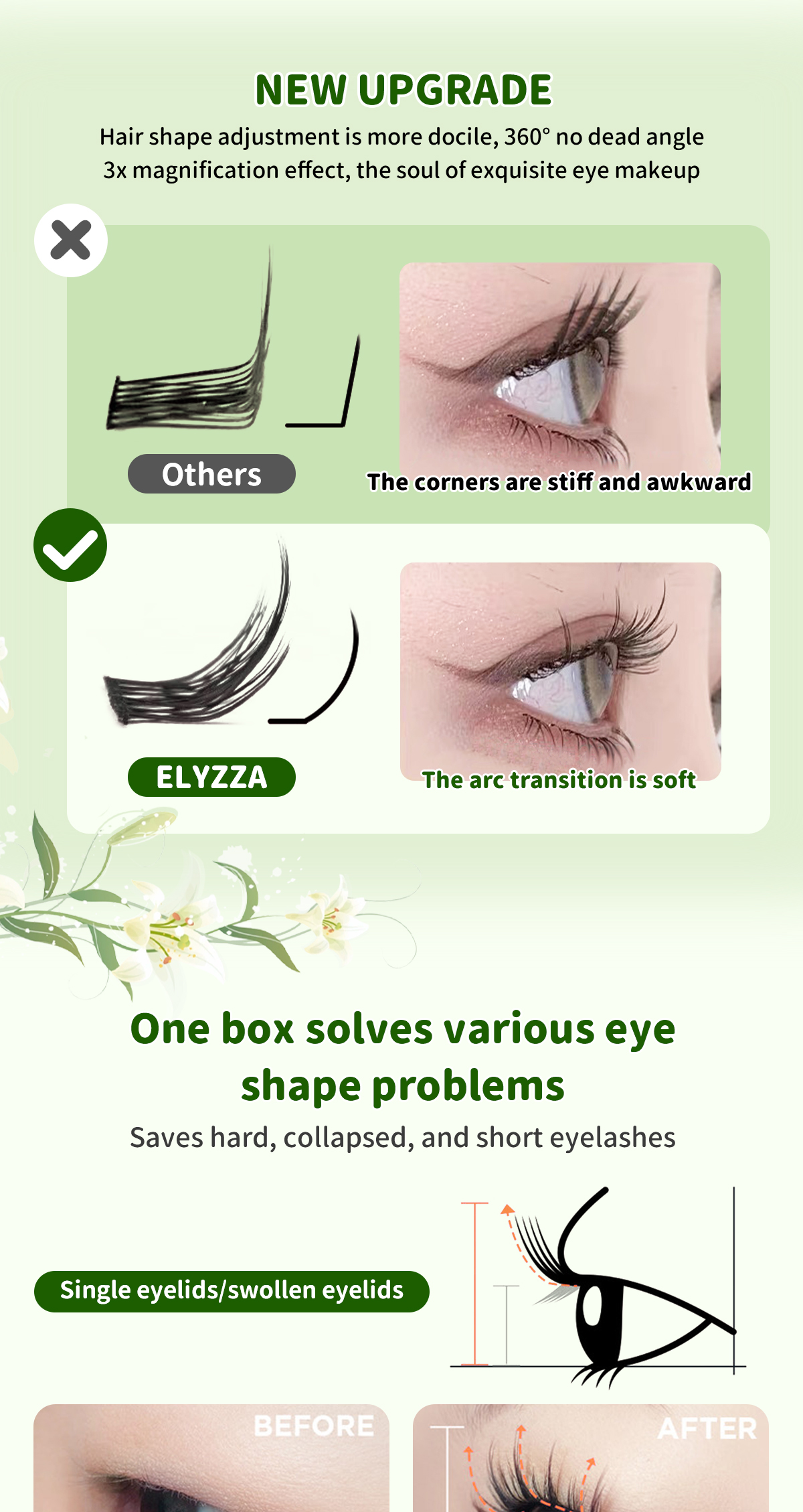 Elyzza Cutie Pet Bunny Elf Eyelashes Extension 4IN1 Lash Bond New LC ...
