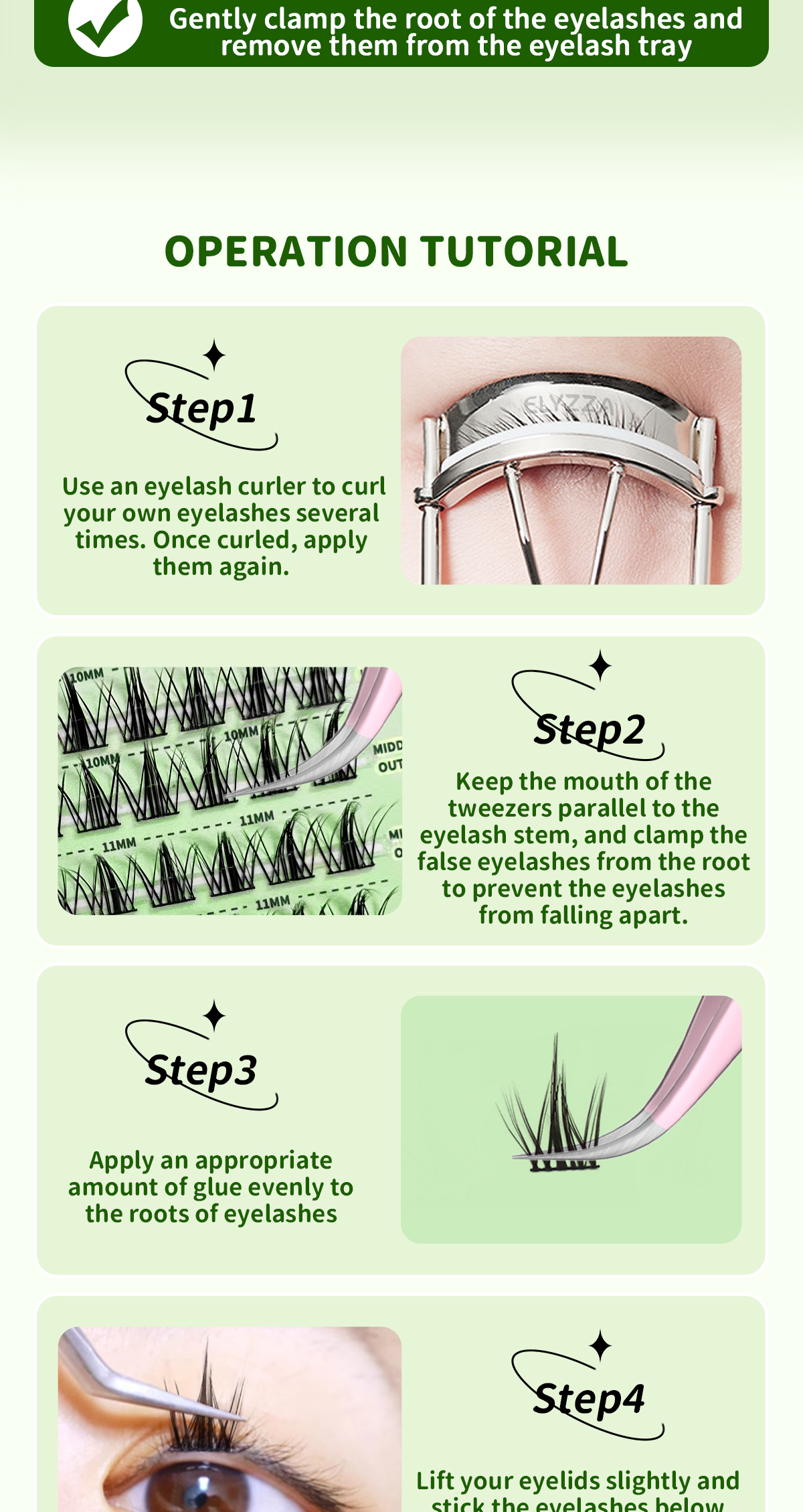 Elyzza Cutie Pet Bunny Elf Eyelashes Extension 4IN1 Lash Bond New LC ...