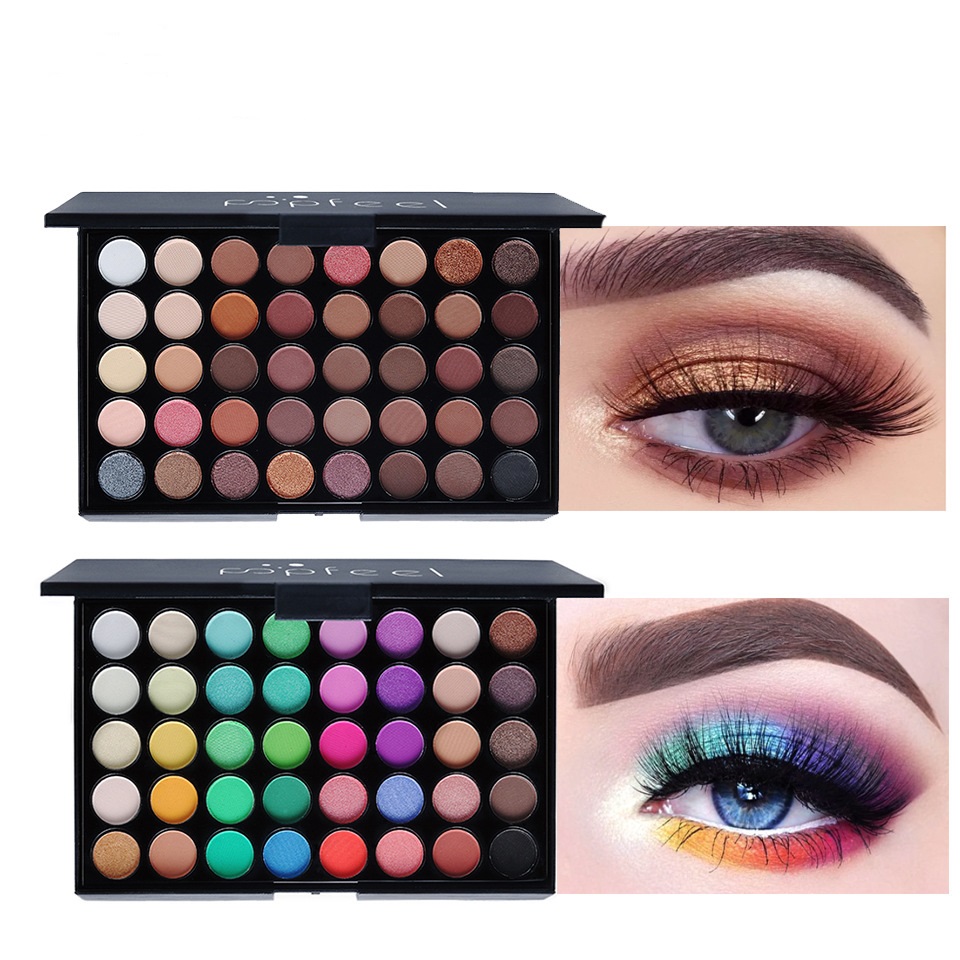 Pearlescent Matte 40 Color Eye Shadow Plate Color Earth Color Multi ...