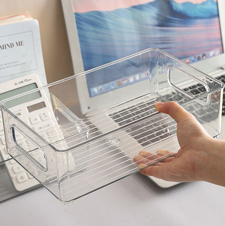 1pc Portable Desktop Storage Box, Acrylic Transparent Storage Basket ...