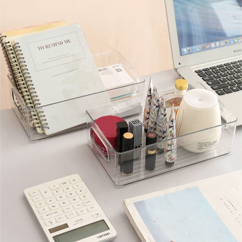 1pc Portable Desktop Storage Box, Acrylic Transparent Storage Basket ...