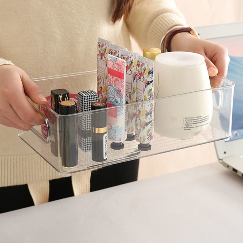 1pc Portable Desktop Storage Box, Acrylic Transparent Storage Basket ...
