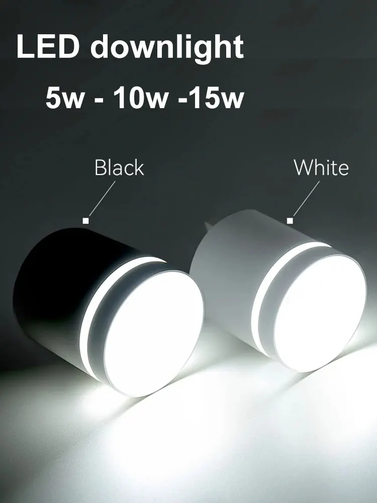 3 Colors Downlight Surface Mounted Pin Lamp Indoor Ceiling Lamp 5W/10W ...