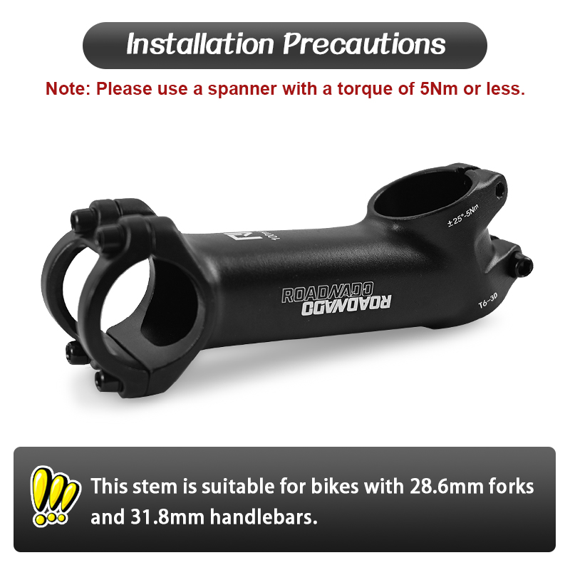 【Ship in 12h】Bike Stem ±7°/17° MTB Mountain Bike Handlebar Stem Bicycle ...