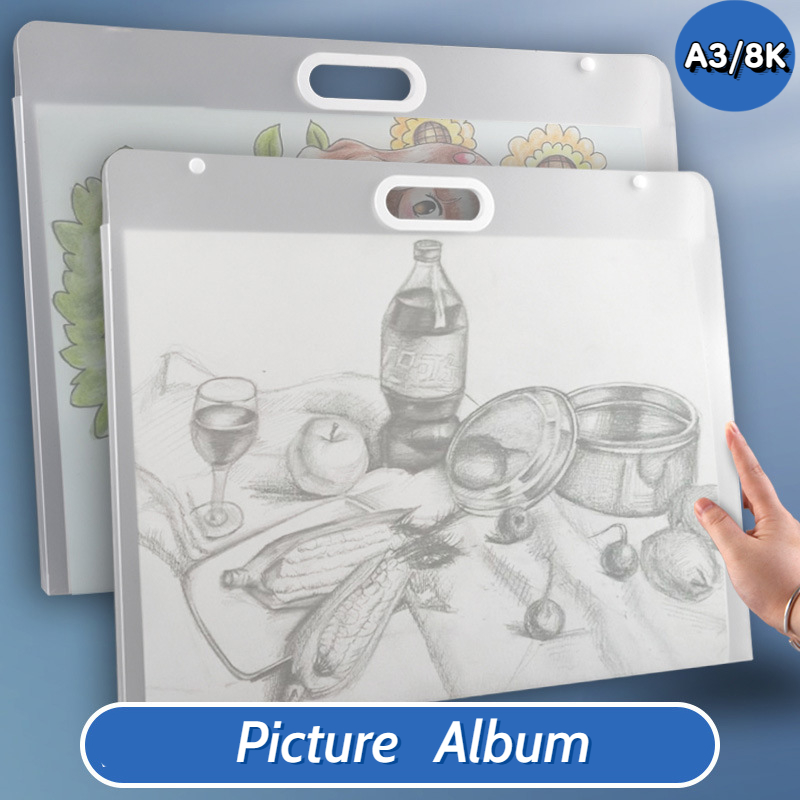 A3 Portable Drawing Bag File Storage Bag Sketch Paper Organizers School ...