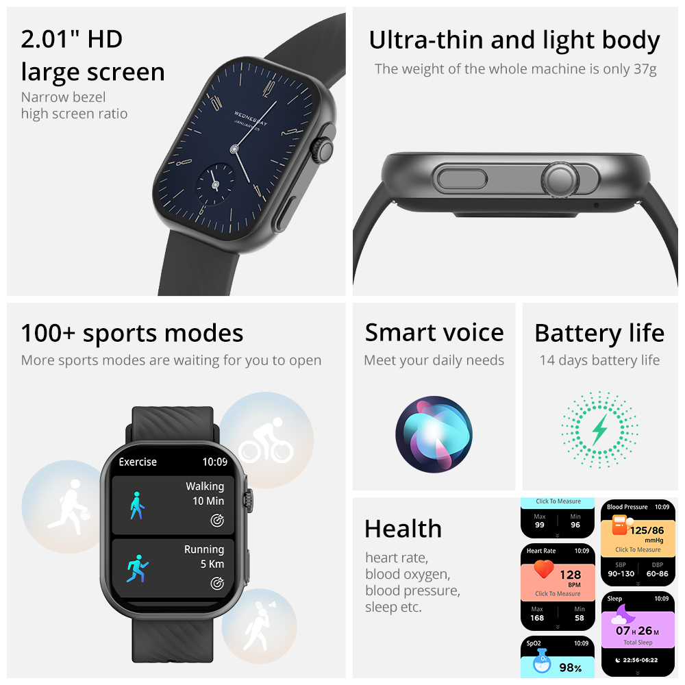 COLMI P30 Plus Original Smart Watch IP68 Waterproof Bluetooth Calling 2 ...